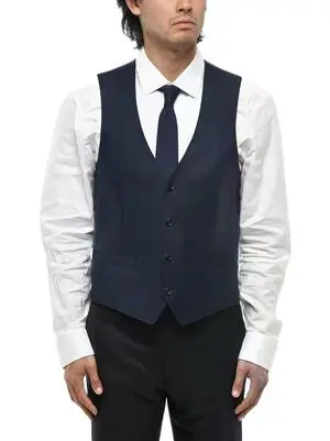 Corneliani Academy Virgin-wool Gilet - Blue