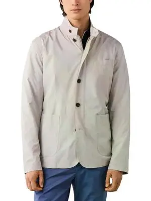 HACKETT LONDON Stand-up Collar Chest Pocket Jacket - Grey