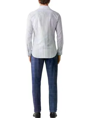 HACKETT LONDON Wide-stripe Cotton Shirt - Blue