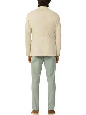 HACKETT LONDON Patch-pocket Single-breasted Blazer - Neutrals