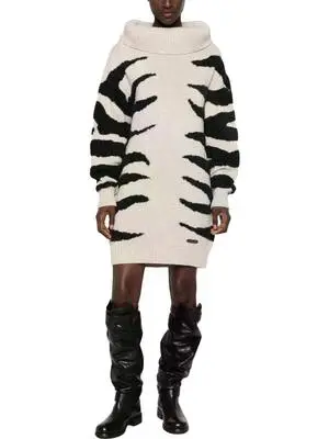 Moschino Long-sleeve Mini Dress - Neutrals