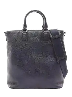 Gucci Gucci 2000s Grained Leather Tote Bag Blue