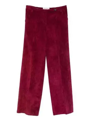 ERMANNO FIRENZE Corduroy-effect Palazzo Pants - Red