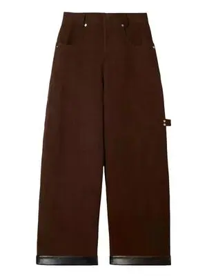 SAGE NATION Cotton Painter Trousers In Mocha - Brown