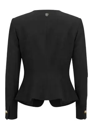 ANIYE BY Dafne Peplum Button-fastening Jacket - Black
