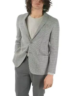 Corneliani Houndstooth Single-breasted Blazer - Grey