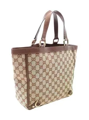 Gucci 2000s Abby Gg Canvas Tote Bag Neutrals