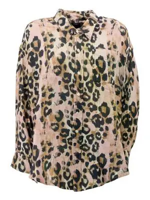 R13 Leopard-print Chest-pocket Shirt - Neutrals