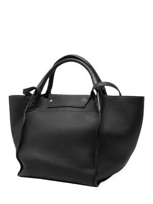 Celine Grained Calfskin Satchel Bag - Black