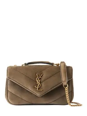 Saint Laurent Loulou Suede Shoulder Bag - Multi
