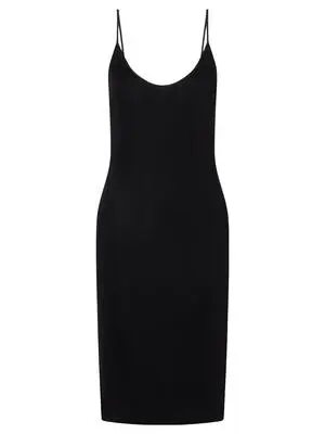 Saint Laurent Jersey Midi Dress - Black