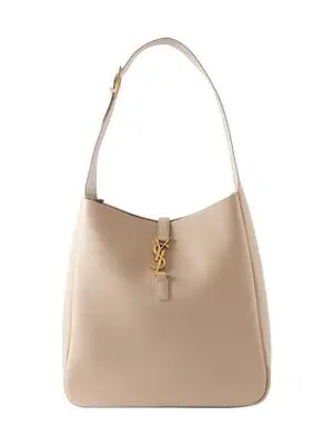 Saint Laurent Le 5 À 7 Leather Shoulder Bag - Gray