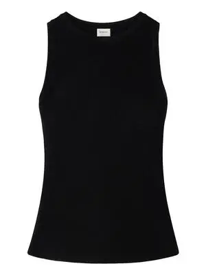 Saint Laurent Ribbed-knit Tank Top - Black