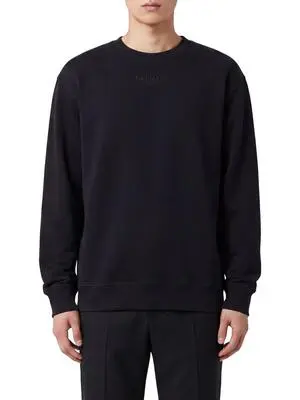 Balmain Sweatshirt With Embossed Logo - Black