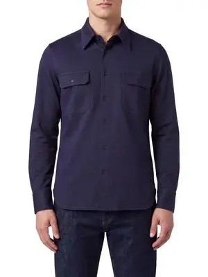 TOM FORD Slim Fit Striped Silk And Cotton Blend Shirt With Pockets - Blue