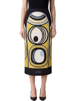 La DoubleJ Printed Midi Skirt - Multicolor