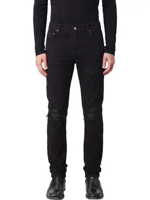 Amiri Distressed Moto Jeans - Black