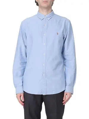 Polo Ralph Lauren Slim Fit Cotton Poplin Shirt With Embroidered Pony Logo - Blue