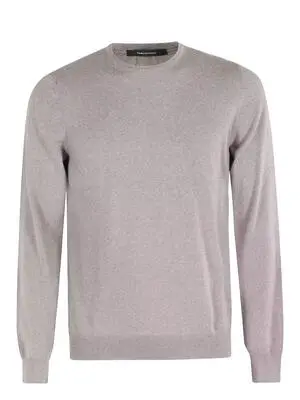 Tagliatore Crew Neck Wool Sweater - Neutrals