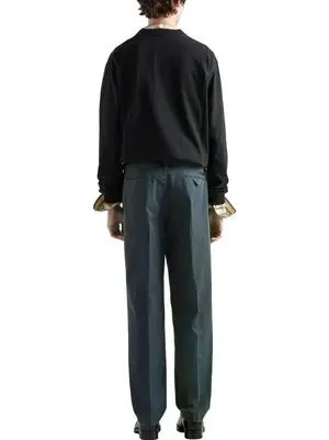 Prada Long-sleeved Cotton T-shirt - Black