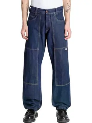 Dickies Panelled Logo-patch Jeans - Blue