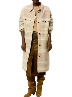 MARANT ETOILE MARANT ÉTOILE Djila Striped Coat