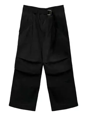 SAN263-1 Belted Waterproof Taping Trousers - Black
