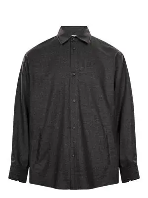 DARKPARK Micro-check Button-up Shirt - Grey