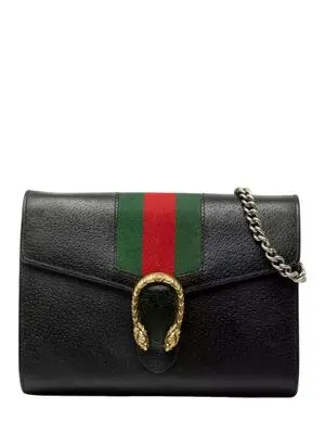 Gucci Dionysus Web Wallet On Chain Crossbody Bag - Black