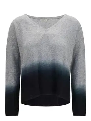 MIRROR IN THE SKY V-neck Sweater - Grey