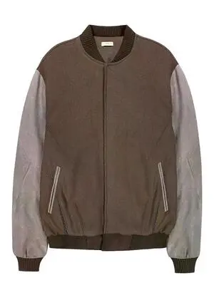 XLIM Ep.8 02 Distressed Panelled Bomber Jacket - Brown