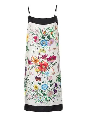 Gucci Flora Silk Twill Mini Dress - Multicoloured