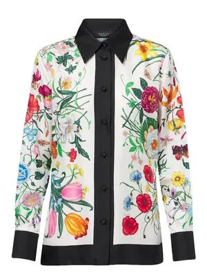 Gucci Flora Silk Twill Shirt - Multicoloured