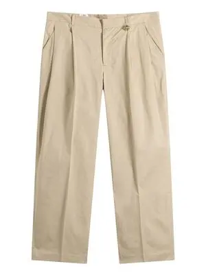 Casablanca Pleated Straight Leg Trousers - Beige
