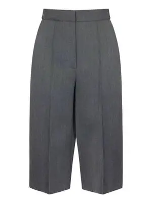 Elisabetta Franchi Cool Wool Bermuda Shorts - Grey