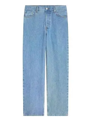 Dries Van Noten Loose Fit Straight Leg Jeans - Blue