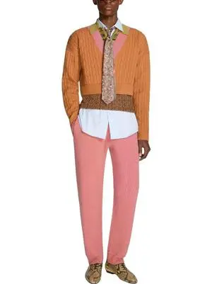 Dries Van Noten Layered Wool Sweater - Orange