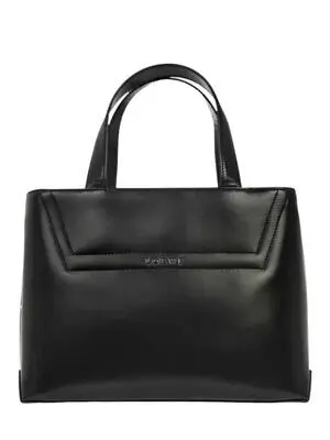 Loewe Leather Debossed Logo Tote Bag - Black