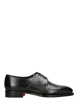 Santoni Adrian Leather Derby Shoes - Black