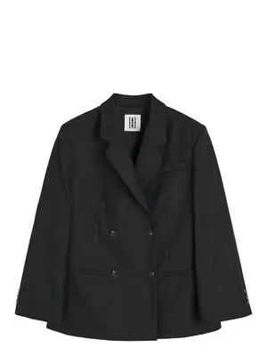 BY MALENE BIRGER Ramona Double-breasted Blazer - Black