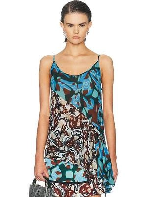 Dries Van Noten Crisanna Asymmetrical Georgette Top - Brown
