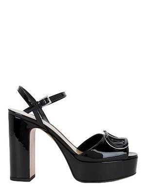 Valentino Garavani Vlogo Signature Platform Sandals - Nero