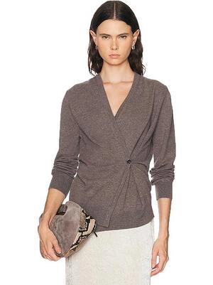 RÓHE Twisted Ballet Cardigan - Mud
