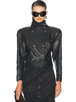 Magda Butrym Leather Jacket - Black