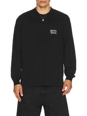 WACKO MARIA Washed Heavy Weight Crew Neck Long Sleeve T-shirt Type 4 - Black
