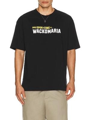 WACKO MARIA Washed Heavy Weight Crew Neck Tee Shirt Type 5 - Black