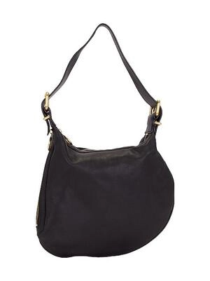 Fendi Selleria Oyster Shoulder Bag - Black