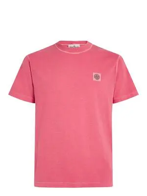 Stone Island Cotton Logo T-shirt - Red