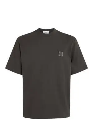Stone Island Cotton Logo T-shirt - Black