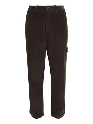 Stone Island Organic Cotton Corduroy Trousers - Black